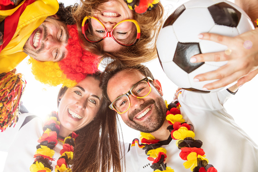 Deutsche Fussball Fans im WM Fieber