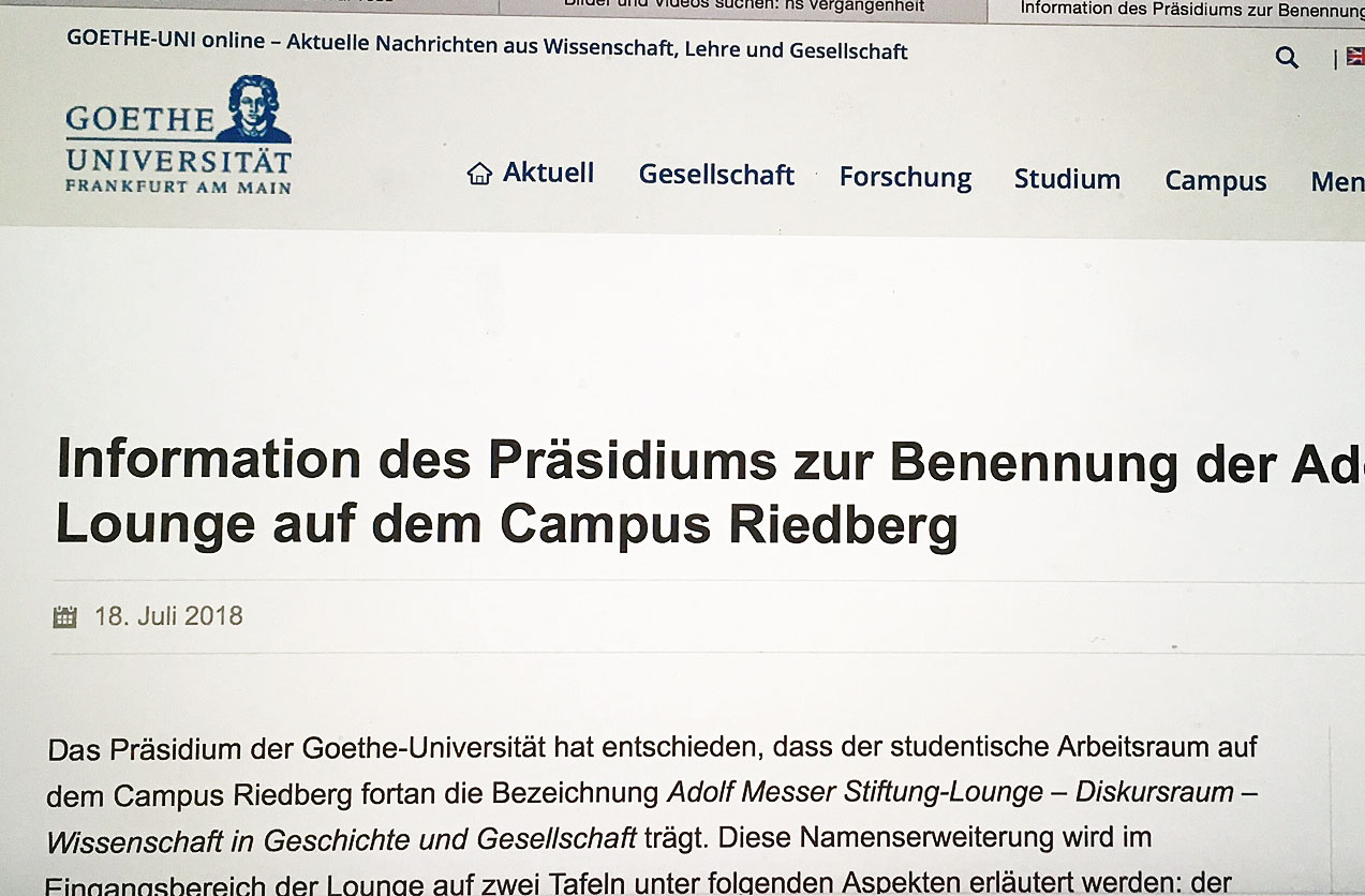 Adolf Messer Stiftung Erklaerung